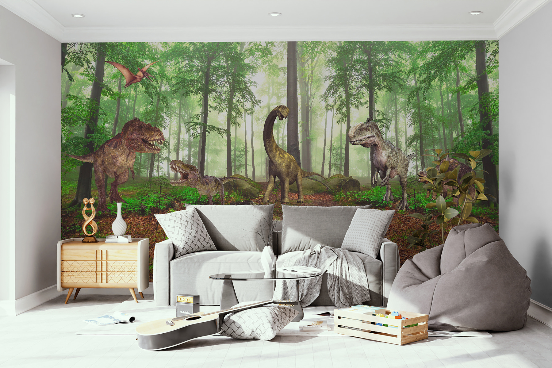 Dinosaurused fototapeedid Dinosaurused metsas # u60039 at Uwalls