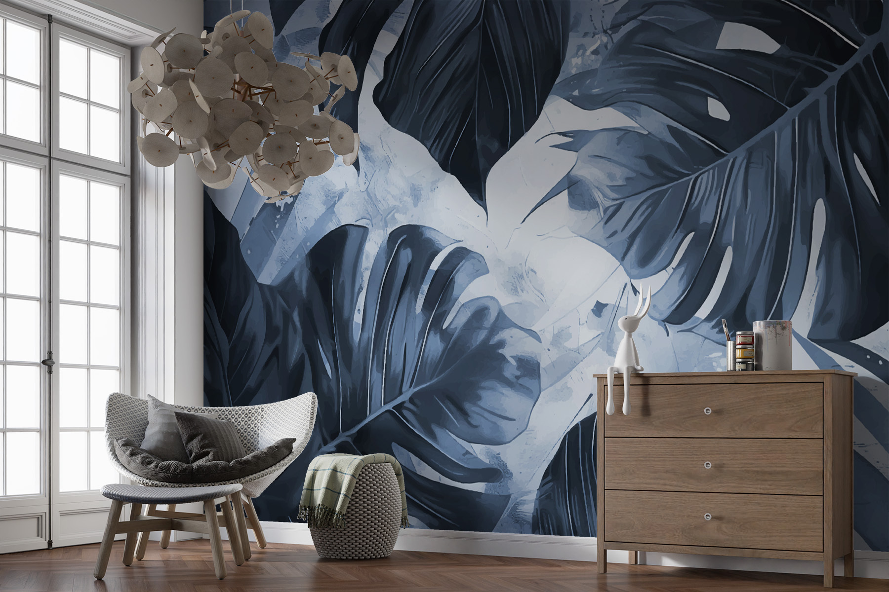 Palmi lehed fototapeedid, tapeedid seinal Suured lehed # w00999v1